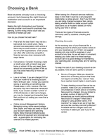 Financial Literacy Fact Sheets