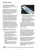 Financial Literacy Fact Sheets